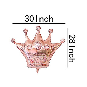30 Inch Crown Balloons Foil Helium for Birthday Anninversary Christmas Party Supplies 3Pcs