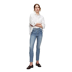 GAP Womens High Rise Skinny Fit Jeans, Light Indigo 6, 34 Regular US