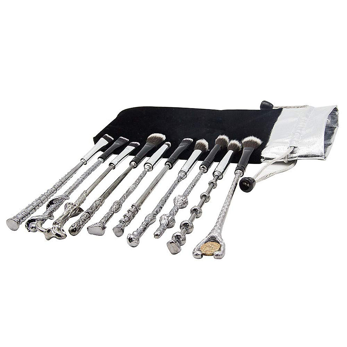 Wand Makeup Brushes Set - ARALOR 10pcs Wand Set Makeup Brushes for Women