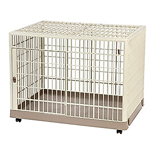 IRIS Plastic Animal Cage, Beige, Small