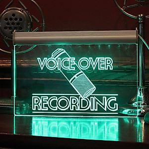 Multi-Color LED Voice Over Recording Sign with Remote Control