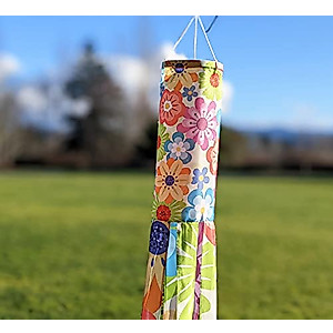Madrona Brands Bright Flowers Windsock | Durable Outdoor Hanging Decoration | Yard, Garden, Patio, Home and More | 60-Inch