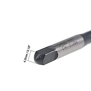 uxcell M6 x 1.0 Spiral Point Threading Tap, H2 Tolerance High Speed Steel TICN Coated, Round Shank with Square End, Metric Screw Taps Tapping Bit for Machinist Thread Repair, 2pcs