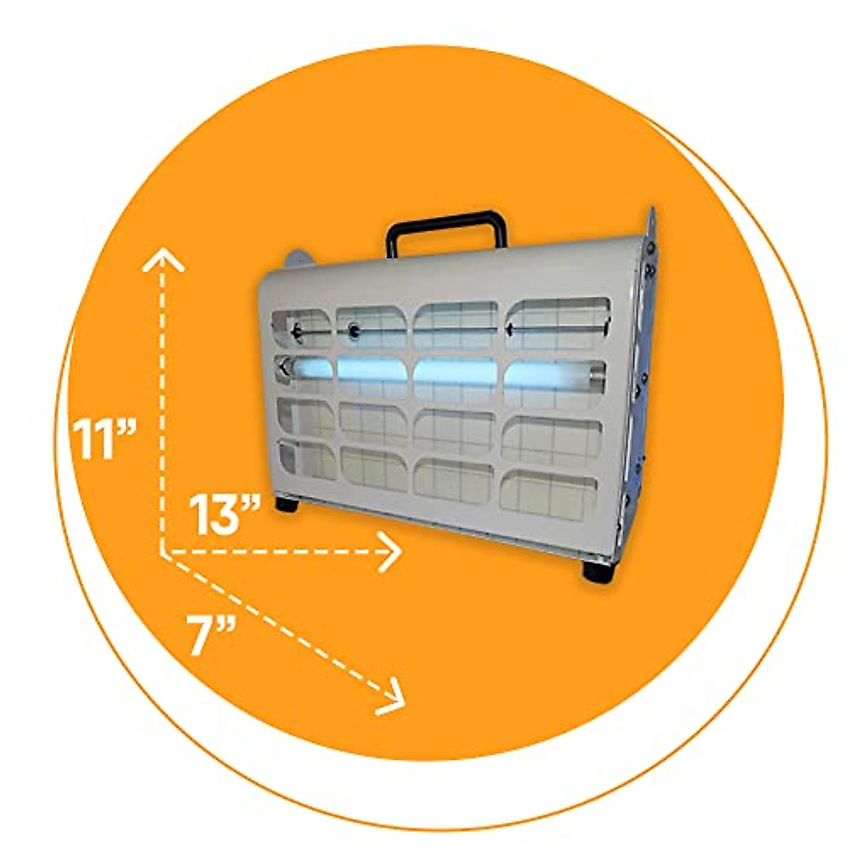 Gardner ATMX - 30, Portable Insect Control, 360 Degree, Two 15 Watt - UV Insect Lamps , Made in USA, White - Aluminum
