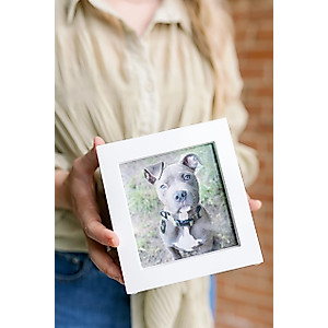 Pet Urns for Dogs Ashes | Dog Urns for Ashes Medium Personalized w/ 4 Photos | White Dog Urn for Pet Ashes Dog up to 40 lbs | Cat urn Memorial Gift for Loss of Pet | Pet Urns for Cats w/Quote