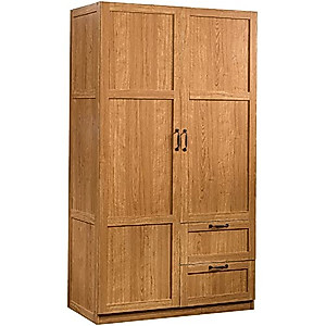 Sauder Storage Cabinet, Highland Oak Finish