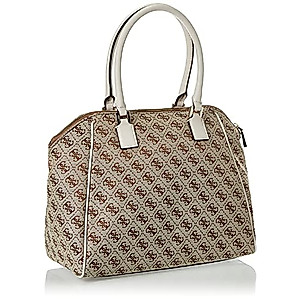 GUESS Frankie Uptown Satchel, Brown Logo