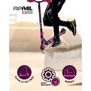 Riprail Matte Stunt Scooter for Skatepark. Pro Scooter for Kids 43" Inches and Up. Unisex Trick Scooter for All Skill Levels. Performance BMX Scooter for Beginner or Professional - Purple Haze