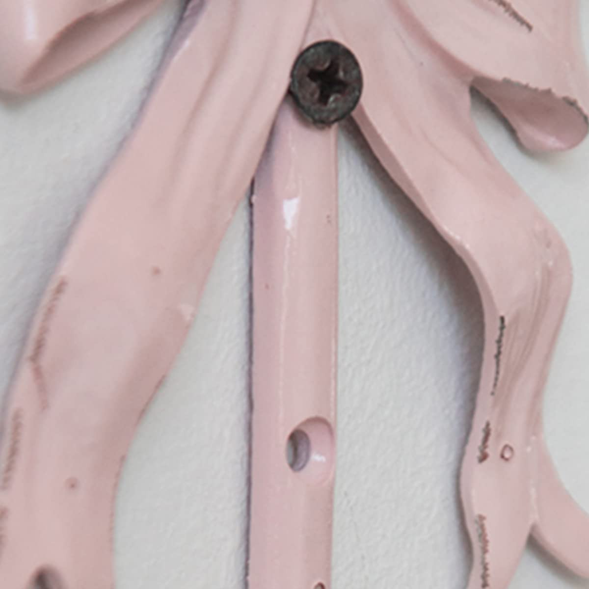 BOOMLATU Shabby Chic Large Wall Mounted Bow Coat Hook,Decorative Pink Wall Hook for Scarf, Bag, Towel, Hat etc for Living Room Kitchen Bathroom Office Pack of 3