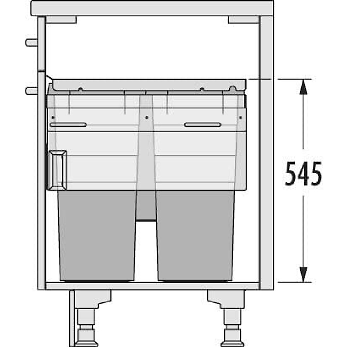 HAILO AS Euro Cargo Trash Can 600 38/38/12/D/2.5
