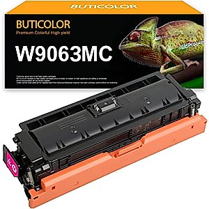 BUTICOLOR Remanufactured W9063MC Toner Cartridge Replacement for HP Color Laserjet Managed E55040DW E57540dn E57540C Printers,1*Magenta