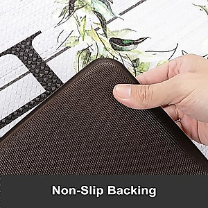 KIMODE Farmhouse Kitchen Runner Rug,17.3" x 59" Anti Fatigue Kitchen Mats for Floor Cushioned,Non-Skid Waterproof Comfort Thick Kitchen Floor Standing Mat for Front Sink,Laundry Room,Home