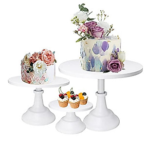3-Set Cake Stands, White Dessert Display Plate Cupcake Stands for Baby Shower Wedding Birthday Party Celebration Home Decor