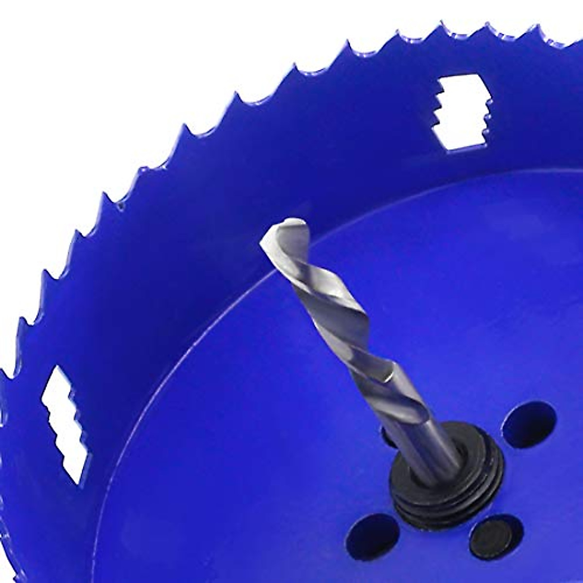 Seimneire 6-1/4 Inch Hole Saw with Heavy Duty Arbor, 1.2 Inch Cutting Depth HSS Bi-Metal Hole Drilling Cutter for Smoothly Cutting in Wood Cornhole Boards Plastic Drywall & Thin Metal