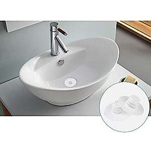 Bathroom Plastic Drain Hair Stopper Strainers Sink Drainer Filter Net White Sink Strainers Rubber Shower Traps Floor Shower Drain Covers Basin Filters Silicone Filters For Kitchen 1 Pack of 8 (White)