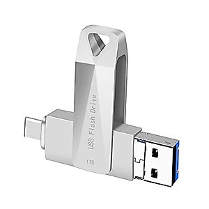 USB Flash Drive Memory Stick Android USB C Phone Photo Stick High Speed Data Storage Drive 1000GB USB 3.0 Thumb Drives WANSISEN for Android Phone Mac-Book Pad Pro Tablets and Computer (Grey, 1TB)