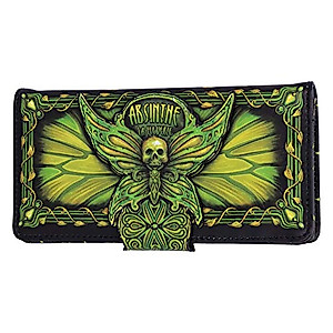 Nemesis Now Absinthe La Fee Verte Green Fairy Embossed Purse, 18.5cm