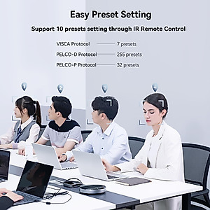 Tenveo 20X Optical Zoom PTZ Conference Room Camera, USB3.0/HDMI FHD 1080P 60FPS, for Video Conferencing Business Meeting Live Streaming Church Services Worship Events Education Skype Zoom Teams OBS