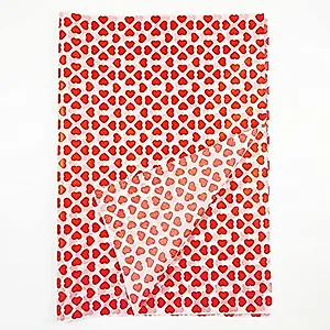 MORANTI 25 Sheets Red Heart Bulk Tissue Paper Gift Wrap 19.7 x 27.5 Inch Gift Bags Decor Tissue Paper for Valentine's Day Wedding Bridal Showers Party
