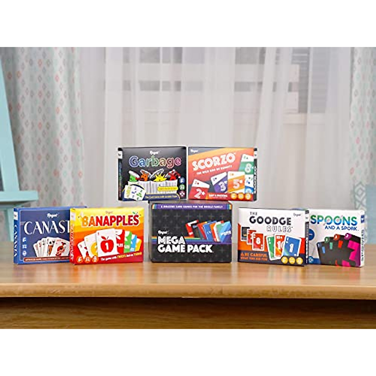Regal Games Mega Card Family Game Pack with Canasta, Spoons and a Spork, Garbage, ScorZo, The Goodge Rules, and Banapples Decks