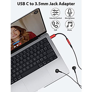 ACAGET USB C to 3.5mm Headphone Adapter, USB Type C to 3.5mm Aux Audio Dongle Jack Converter Cable Earbuds Adapter for S23 Ultra S22 S21 FE Note 20 9 Pro 8 7T Pixel 7 6 Pro