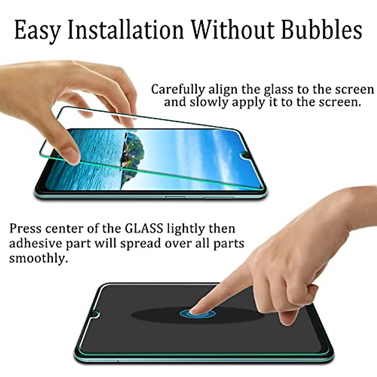 KATIN [2-Pack] Screen Protector for Samsung Galaxy A13 5G Tempered Glass, Anti Scratch, Bubble Free, 9H Hardness, Case Friendly