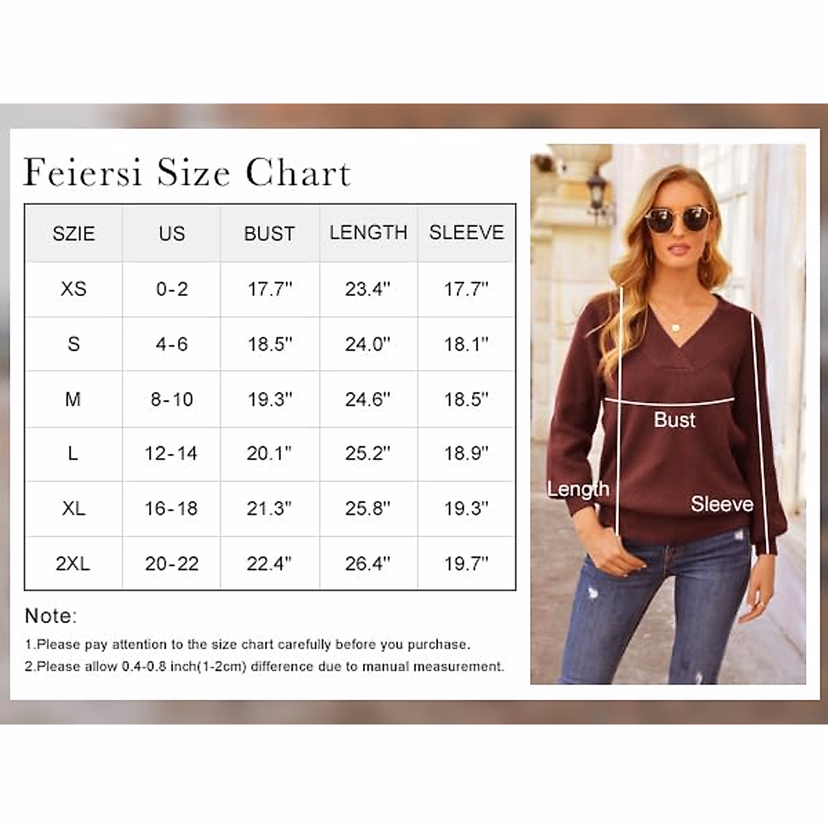 Feiersi Women's Off Shoulder Sweater Long Sleeve Loose Tops V-Neck Pullover Knit Jumper(Black,X-Large)