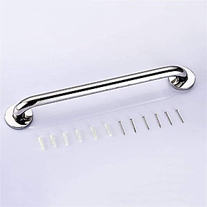 CRODY Bath Wall Attachment Handrails Grab Bar Rails Grab Bar,Safety Toilet Barrier-Free Bathroom Handrail,Shower Non-Slip Aids Towel Rack, Bathroom Balance Grip for Elderly,Disabled/50Cm