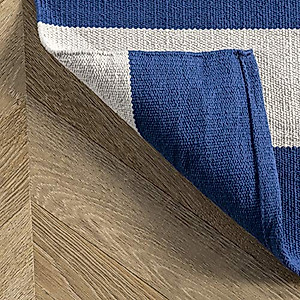 nuLOOM Sea Breeze Flatwoven Regent Stripes Area Rug, 3' x 5', Blue