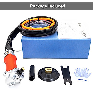 SDRTOP Wet Air Stone Polishers 4 Inch Pneumatic Water Grinders Air Powered Wet Sander with Rear Exhaust 5500 Rpm for Granite Marble Concrete Polishing