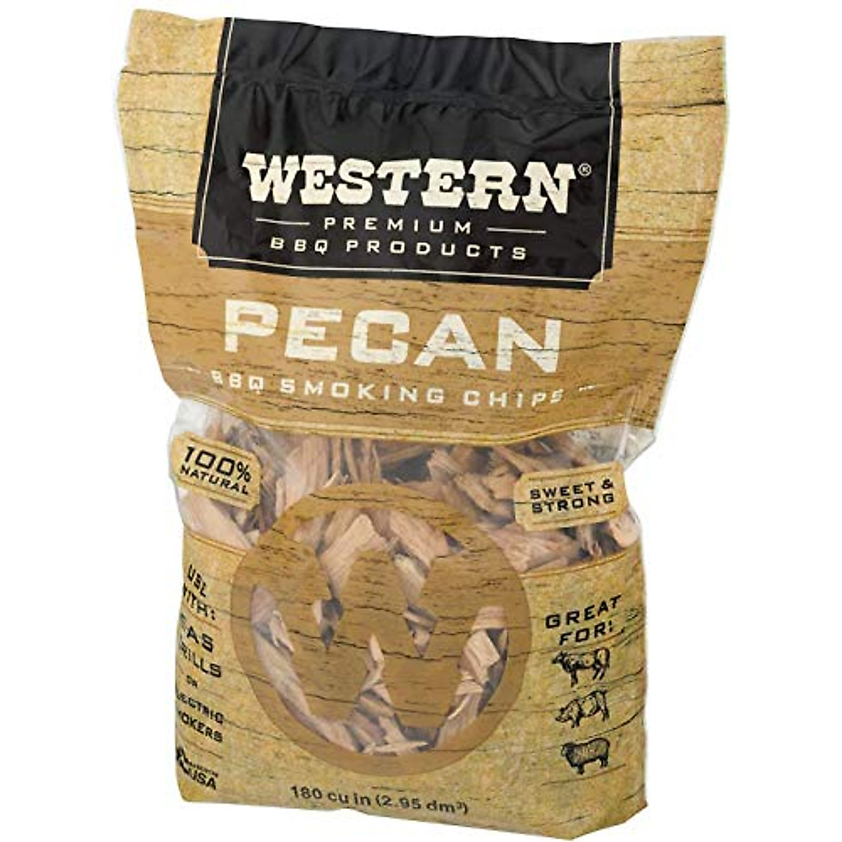Ultimate Western BBQ Smoking Wood Chips Variety Pack Bundle (3)- Apple, Pecan, and Cherry Flavors
