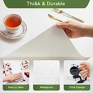 Moriah Non Adhesive Shelf Liner for Kitchen Cabinet, Strong Grip Drawer Liner Waterproof Washable for Bathroom, Non Slip Cabinet Paper Liner Protector for Cupboard Shelves(White,12'' x 10')