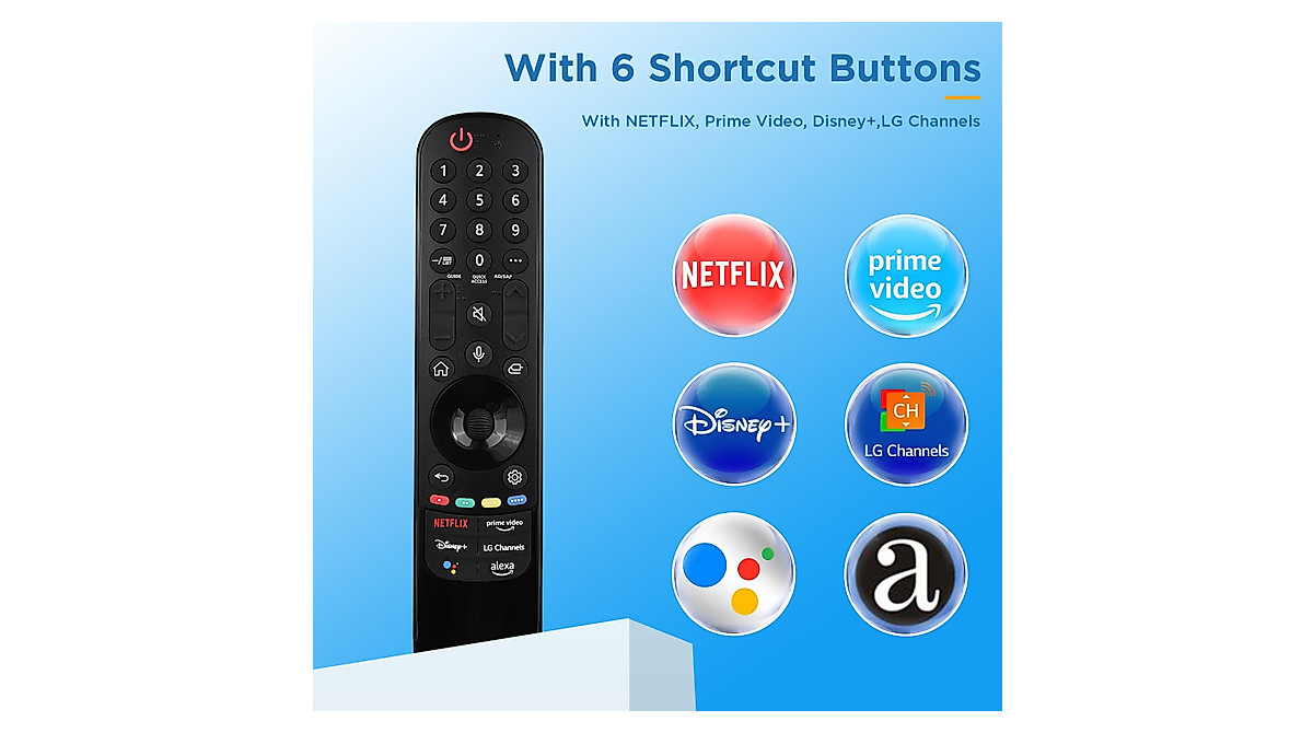 LG Magic Remote AN-MR22GA Replacement for Smart TVs with Voice Function