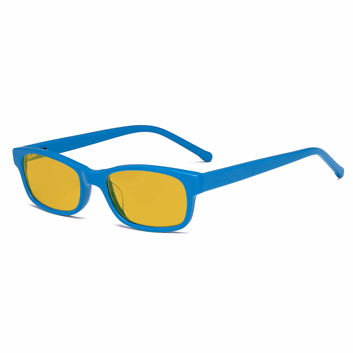 Eyekepper Kids Blue Light Blocking Glasses with Amber Tinted Filter Lens - Anti Computer Screen Glare Gaming Eyeglasses for Boys & Girls - Blocking UV Rays - Blue