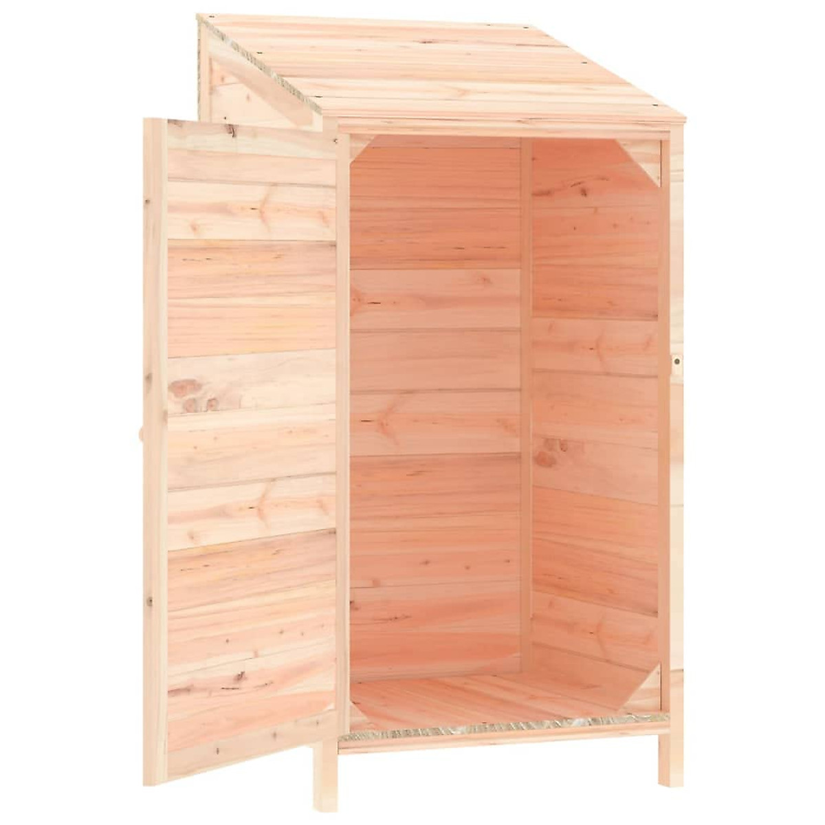 GOLINPEILO Wooden Garden Storage Shed, Outdoor Storage Cabinet, Garden Wood Tool Shed, Outside Wooden Shed Organizer for Yard, Patio, Deck and Porch, 21.7"x20.5"x44.1" Solid Wood Fir