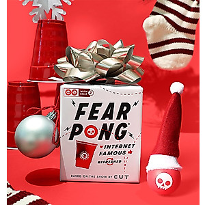Fear Pong: Refreshed Edition – Unleash Your Wild Side – The Daring Adult Card Game by Cut – Contains 200+ Horrible Dares – Extreme Beer Pong for Parties and Game Night