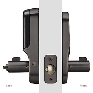 Yale | LiftMaster Smart Lock with Keypad Lever- Works with myQ App & Key by Amazon in-Garage Delivery when paired with Smart Garage Hub (sold separately), Oil Rubbed Bronze
