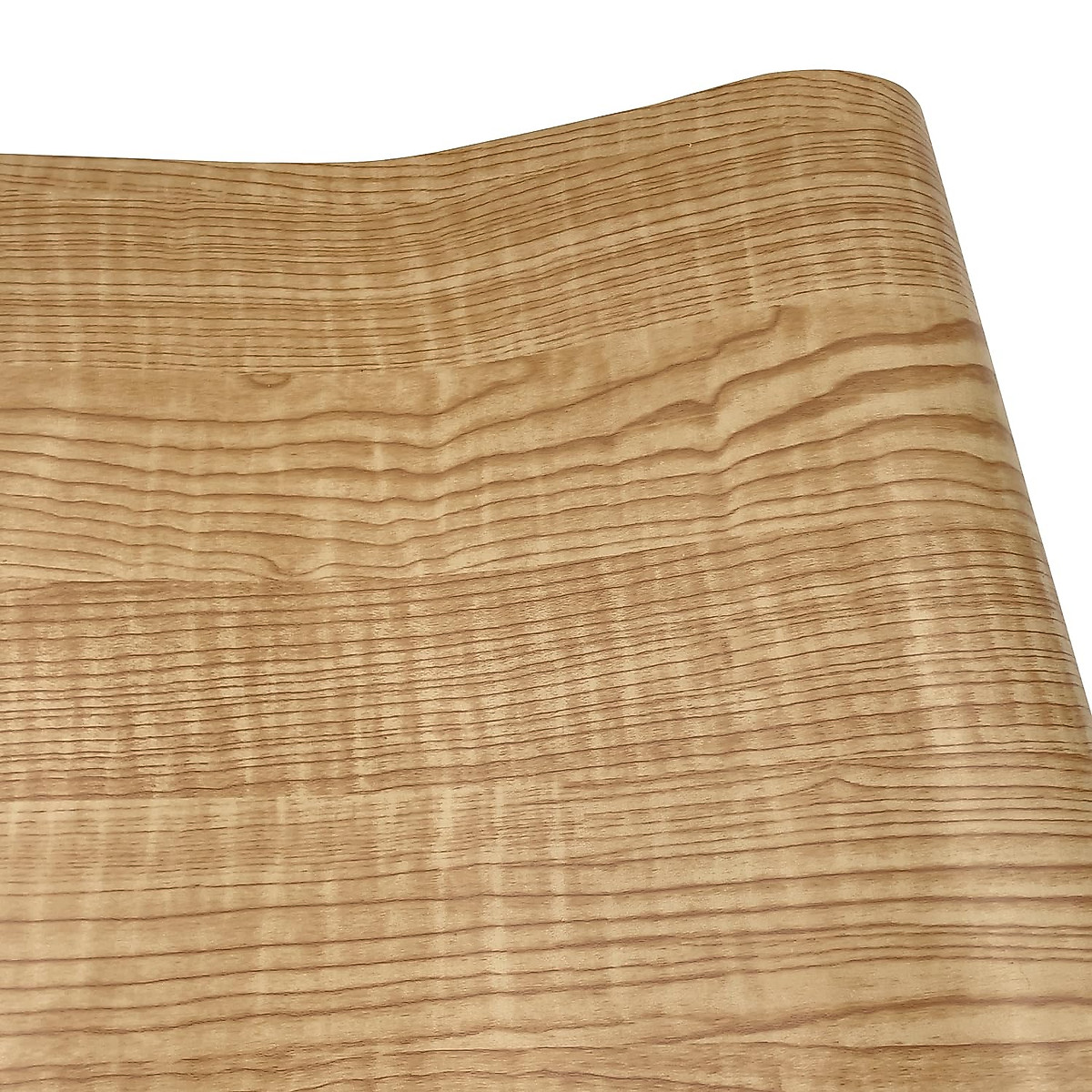 Yifely Light Yellow Wood Textured Furniture Paper Peel & Stick Shelf Liner Cabinet Door Sticker 17.7inch by 9.8 Feet