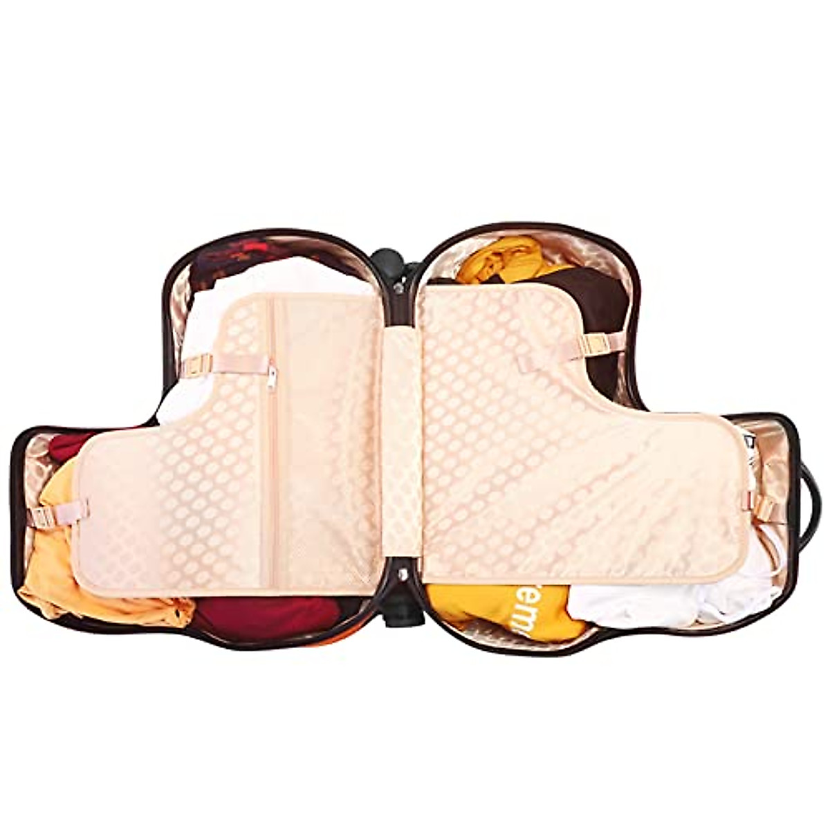 N-A AO WEI LA OW Kids ride-on Suitcase carry-on Tollder Luggage with Wheels Suitcase to Kids aged 1-6 years old (Pink, 20 Inch)