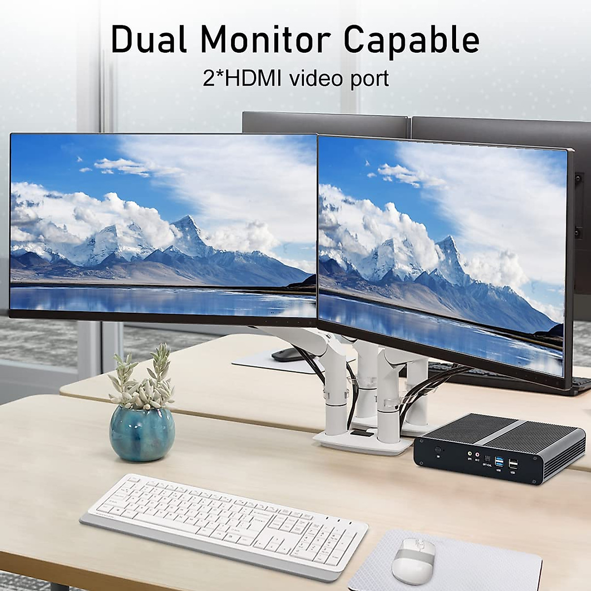 msecore Mini Desktop PC/HTPC, i7-1065G7 (up to 3.90GHz) Computer, 16G DDR4| 256G SSD, 2*HDMI, Support 4K, Dual Monitor, Dual NIC, Windows 11 Pro