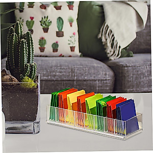 RORPOIR Tea Bag Organizer for Tea Bags Multi-grid Storage Box View Sturdy Plastic Tea Accessory for Household Coffee Organizer