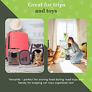 (re)zip Reusable Cat Pet Food Storage Bag | 14-Cup Capacity | Airtight Roll-Top Closure | Durable, BPA-Free PEVA | Translucent & Travel-Friendly | Keeps Kibble Fresh & Organized | Machine Washable