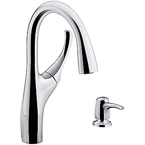 Kohler K-R72511-SD-CP Mazz Kitchen Sink Faucet, Polished Chrome