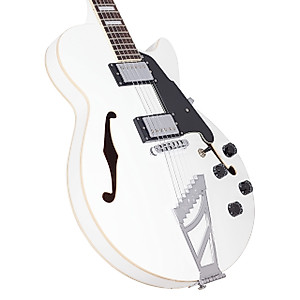 D'Angelico Premier SS Semi-Hollow Electric Guitar w/ Stairstep Tailpiece - White