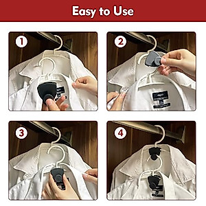 Space Saver for Hangers, 20Pcs Premium Closet Space Savers Clothes Hanger Connector Hooks, Space Saving for Closet Organizer Heavy Duty Cascading Connection Hook, Black