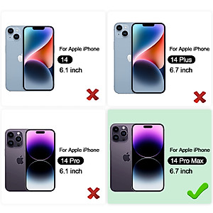 IDweel for iPhone 14 Pro Max Case,for iPhone 14 Pro Max with Screen Protector for Women, 3 in 1 Shockproof Slim Fit Hybrid Heavy Duty Hard PC Cover Soft Silicone Bumper Full Body Case,Rose Gold