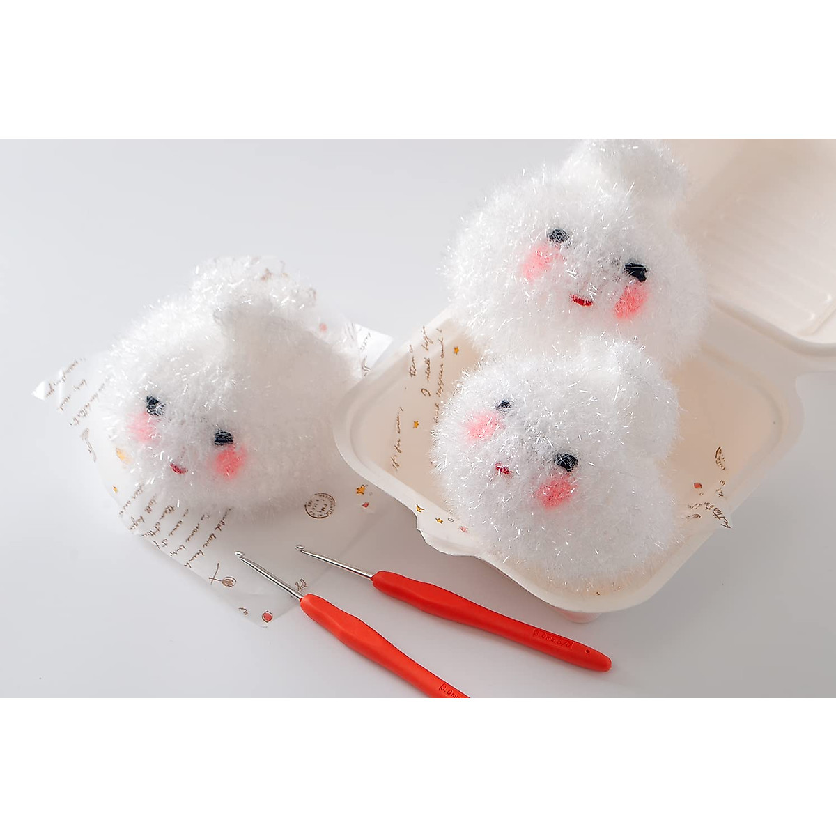 Misoknit Pastel Scrubby Yarn for dishcloths Crocheting 2 Skeins Polyester 100%, 2.8oz(80g) Each, 196 Yards per Skein (Dodger Blue)