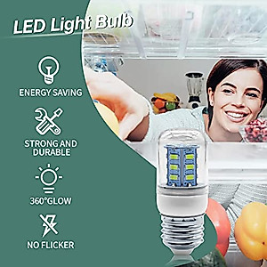 5304511738 LED Refrigerator Light Bulb (3.5W White) Replace PS12364857 AP6278388 4584444 KEI D34L Refrigerator Bulb Compatible With Frigidaire Kenmore Refrigerator