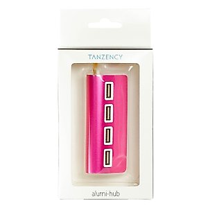 Tanzensie TZC-AH02 Aluminum Hub, Pink, Aluminum USB Hub