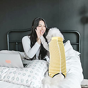 Dog Recovery Suit After Surgery, Pet Surgery Recovery Suit Surgical Snugly Onesie for Small Medium Dogs, Prevent Licking Dog Bodysuit Substitute E-Collar & Cone,Yellow S